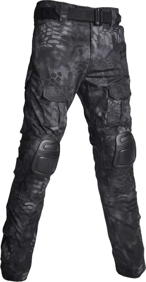 Ketamyy Mens Tactical Camo Pants with Knee Pads Outdoor Multi-Pocket ...