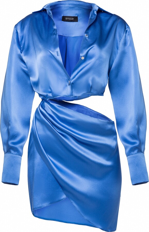 DIVALO Transylvania - Adua Draped Satin Dress - ShopStyle