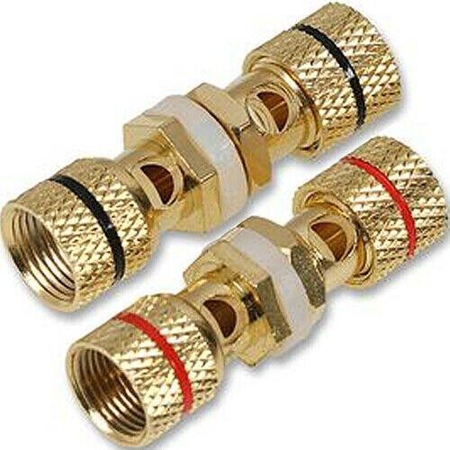 Loops Pair Speaker Cable Binding Post Panel Mount Terminals Blank Wall ...