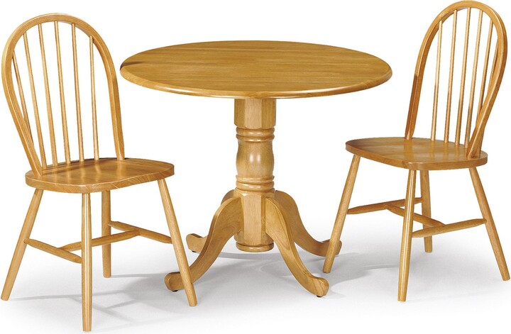 Dunelm Dundee Round Dining Table with 2 Windsor Chairs Yellow - ShopStyle