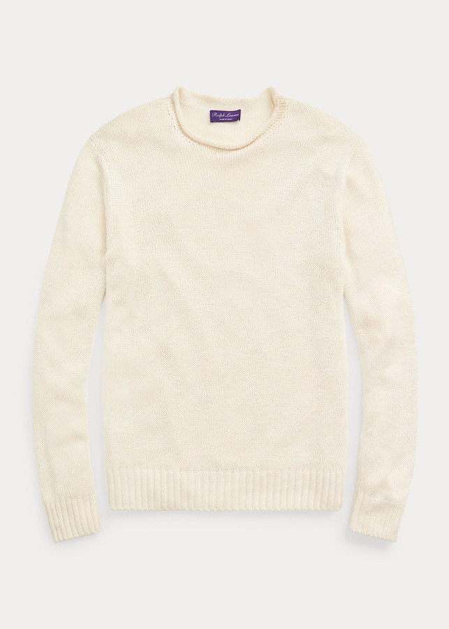 Ralph Lauren Silk-Linen Rollneck Sweater - ShopStyle
