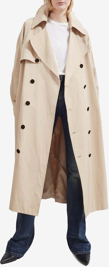 The Frankie Shop Mavis Double-Breasted Trench Coat - ShopStyle