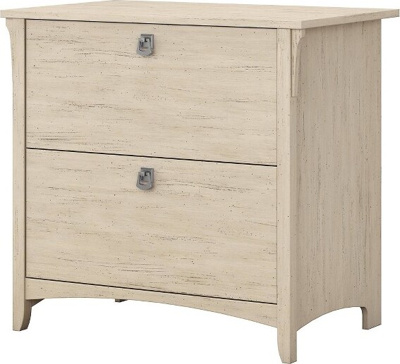 Bush Furniture Salinas 2 Drawers File Cabinet In Antique White Mid ...