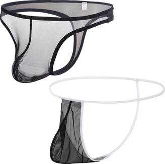 ZONBAILON Transparent Bulge Enhancing Thong for Men See Through Big ...