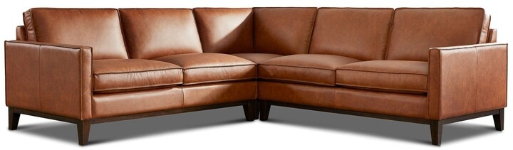 Hello Sofa Home Pimlico Top Grain Leather Sectional Sofa - ShopStyle