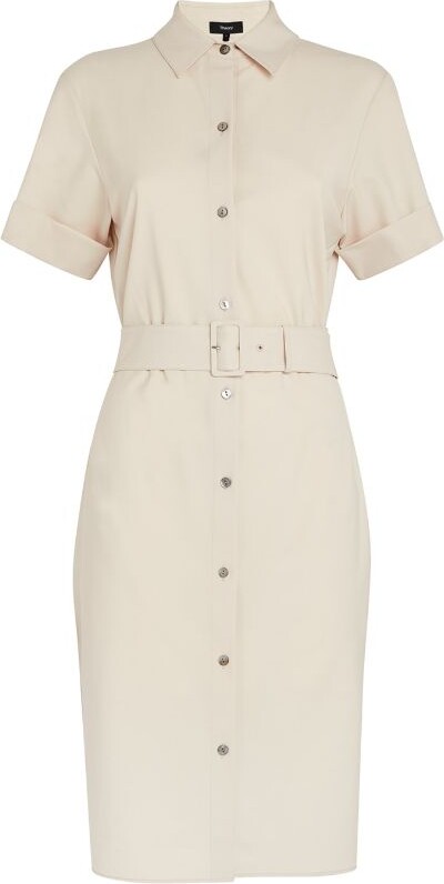 Theory Belted Shirt Dress - ShopStyle