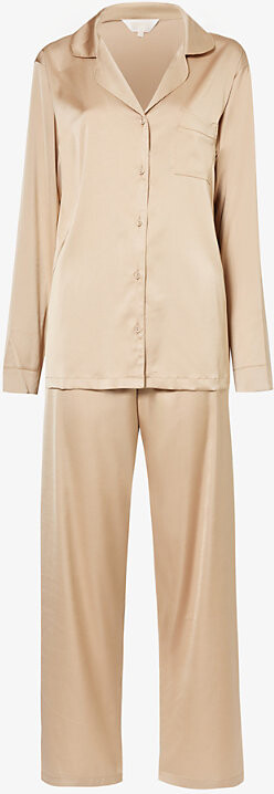 The Nap CO Womens Camel Relaxed-fit atin Pyjamas - ShopStyle Pajamas