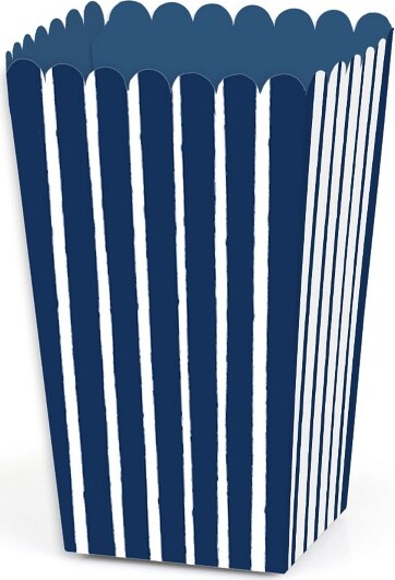 Big Dot of Happiness Navy Stripes - Simple Party Favor Popcorn Treat ...