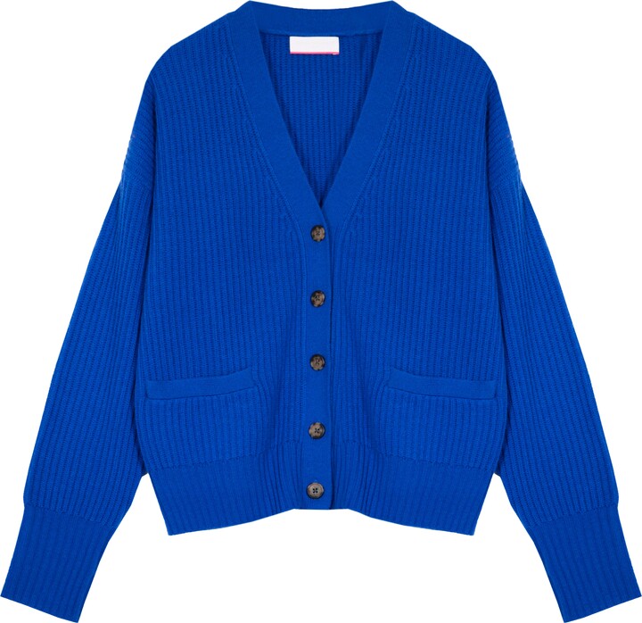 Cocoa Cashmere Stevie Royal Blue Cardigan - ShopStyle