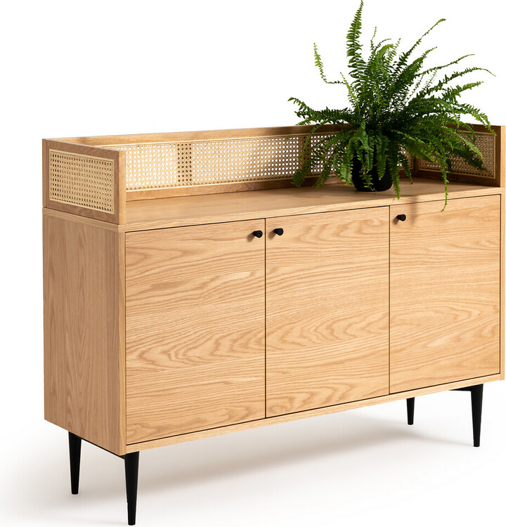 La Redoute Interieurs Noya Oak & Rattan Cane Sideboard - ShopStyle