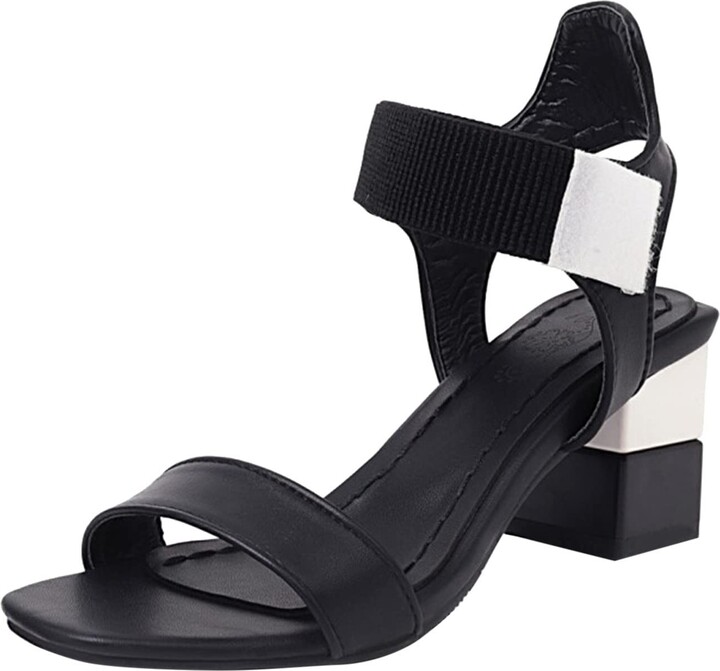 GDKKBIN Stilettos-Platform-Dancing Womens Ladies Low Mid Heel Mary ...