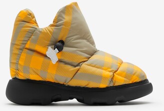 Burberry Peep-Toe Nubuck Python Ankle Boots - ShopStyle