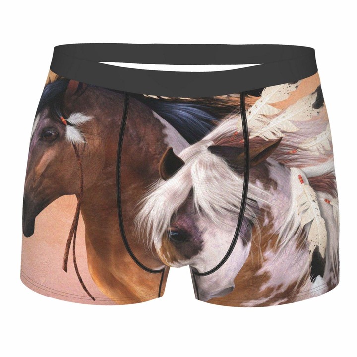 Inaayayi Native American Indians Horses Underwear Mens Stretch Classic ...