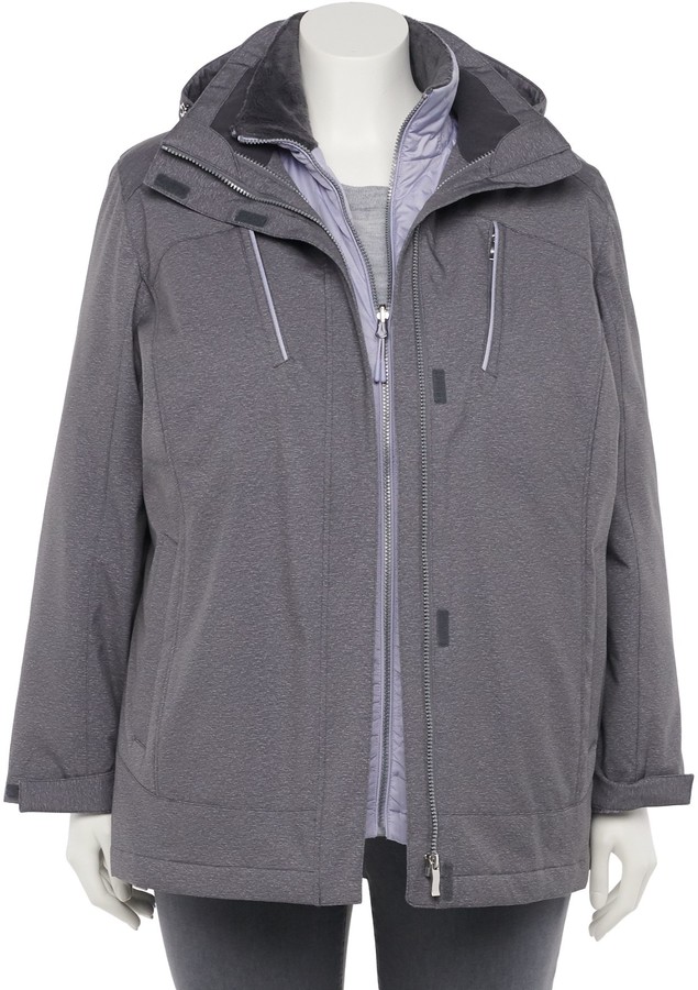 ZeroXposur Plus Size Trish 4-Way Stretch 3-in-1 Systems Jacket - ShopStyle