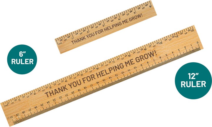 Etsy Thank You For Helping Me Grow Ruler 6" Or 12" Bamboo Rulers ...