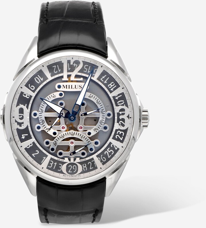 Milus Tirion TriRetrograde Stainless Steel Men's Automatic Watch TIRI001 - ShopStyle