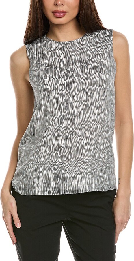 Theory Straight Silk Shell - ShopStyle Tops