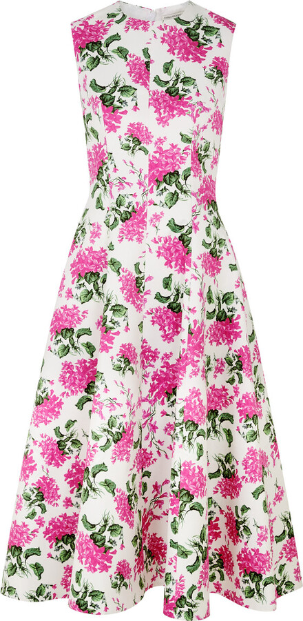 Emilia Wickstead Mara Floral-print Faille Midi Dress - ShopStyle