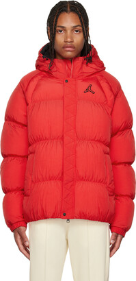 Nike Jordan Red Essential Puffer Jacket - ShopStyle