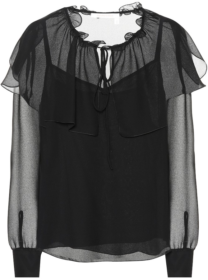 See by Chloe Semi-sheer top - ShopStyle
