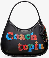 Coachtopia Womens Black Multi Logo-appliqué Leather Shoulder bag ...