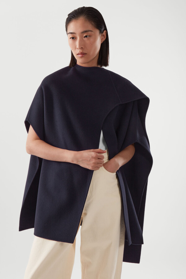 COS Wool-Blend Cape - ShopStyle Sweaters