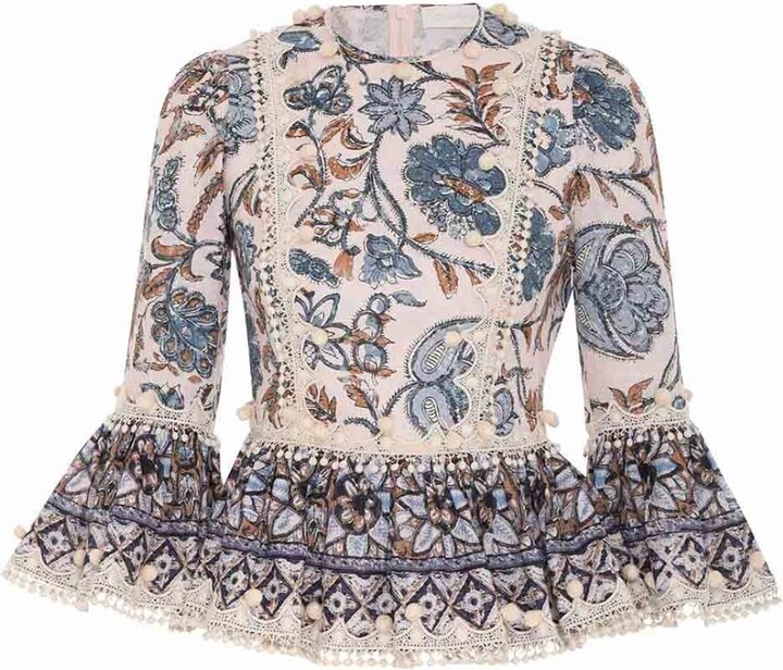 Zimmermann Vitali Frill Cuff Bodice - ShopStyle Tops