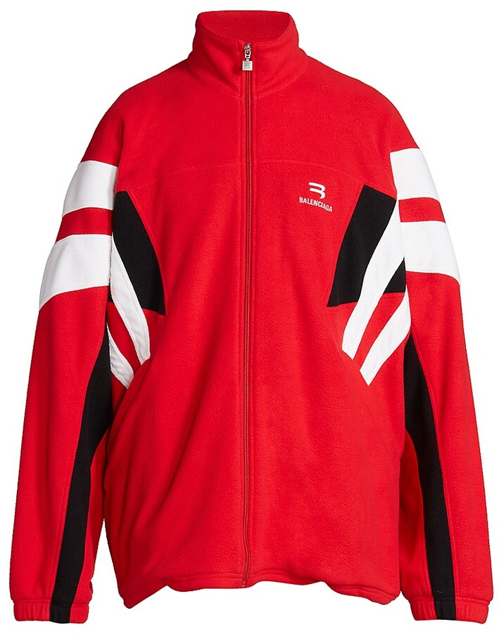 Balenciaga Brushed Fleece Track Jacket - ShopStyle