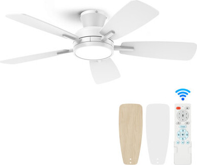 non-brand 46 Inch Ceiling Fan With Light and Remote Control (Set of 2 ...