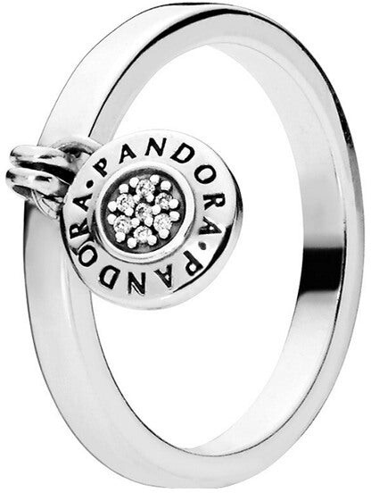 Pandora Silver CZ Logo Padlock Ring - ShopStyle