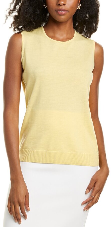 St. John Wool-Blend Jersey Knit Shell Top - ShopStyle