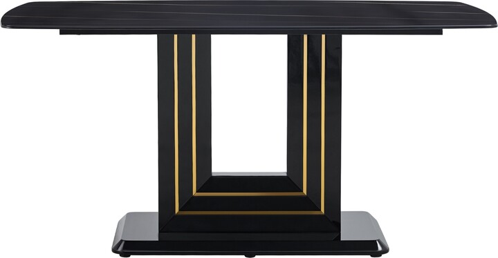 Simplie Fun 63" Marble Dining Table with U-Shape Base - ShopStyle