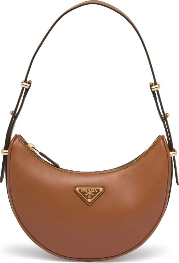 Prada Logo Plaque Shoulder Bag - ShopStyle