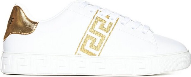 Versace Logo Patch Low-Top Sneakers - ShopStyle
