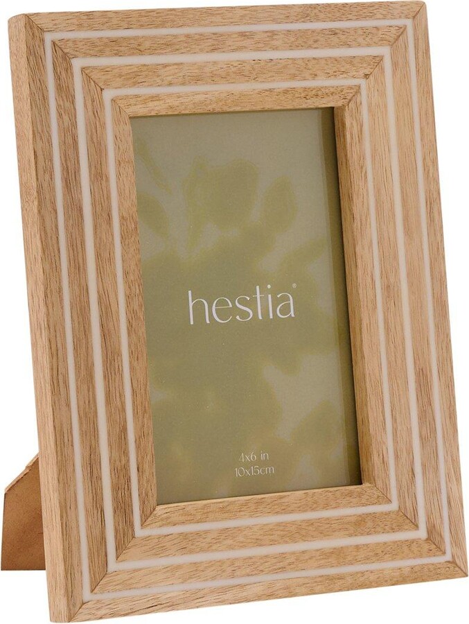 Hestia Natural Wood Striped Photo Frame 4" x 6" - ShopStyle