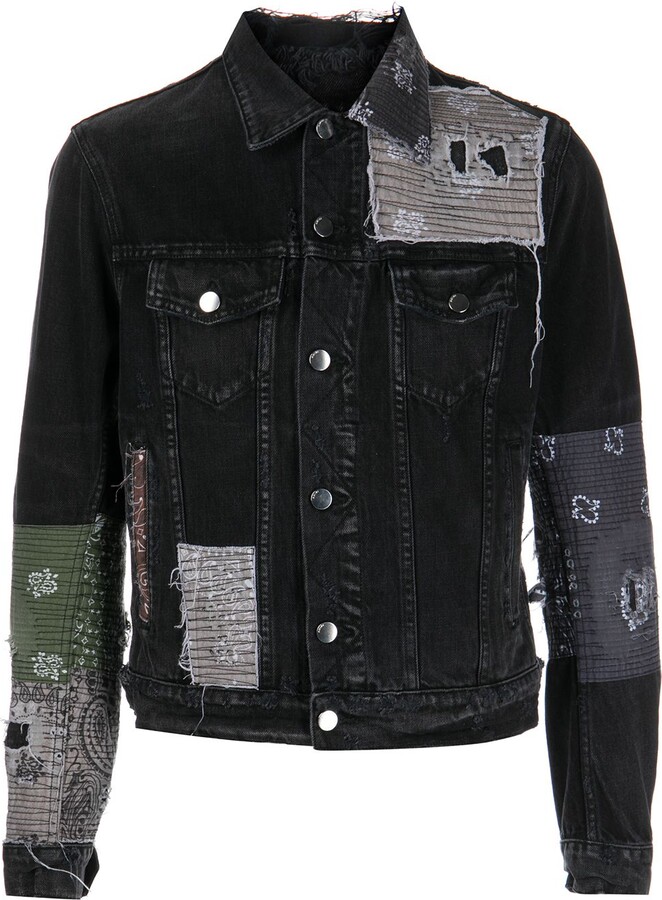 Amiri Patchwork Denim Jacket - ShopStyle