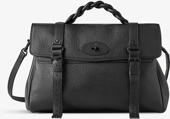 Mulberry Womens Black Alexa Oversized Leather Satchel bag - ShopStyle