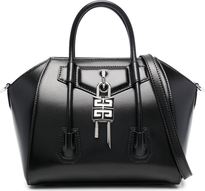 Givenchy Antigona Lock Leather Handbag - ShopStyle Satchels & Top ...