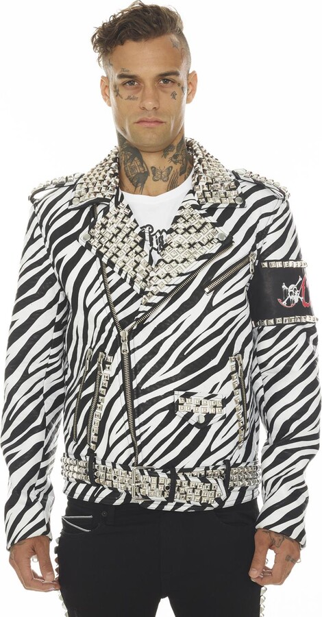 Cult of Individuality Motley Crue Leather Moto Jacket - ShopStyle