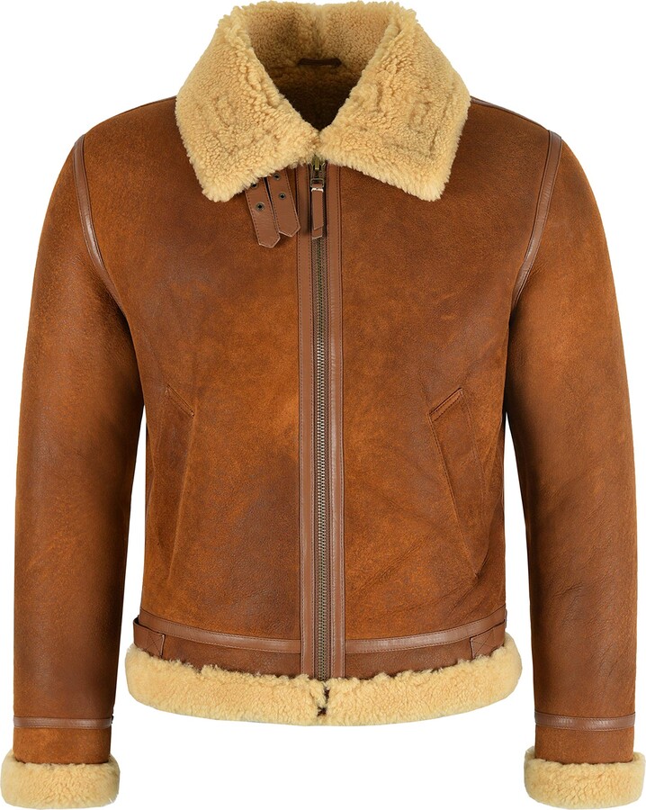 Smart Range Leather Men's RAF Aviator B3 Sheepskin Flying Vintage 100% ...