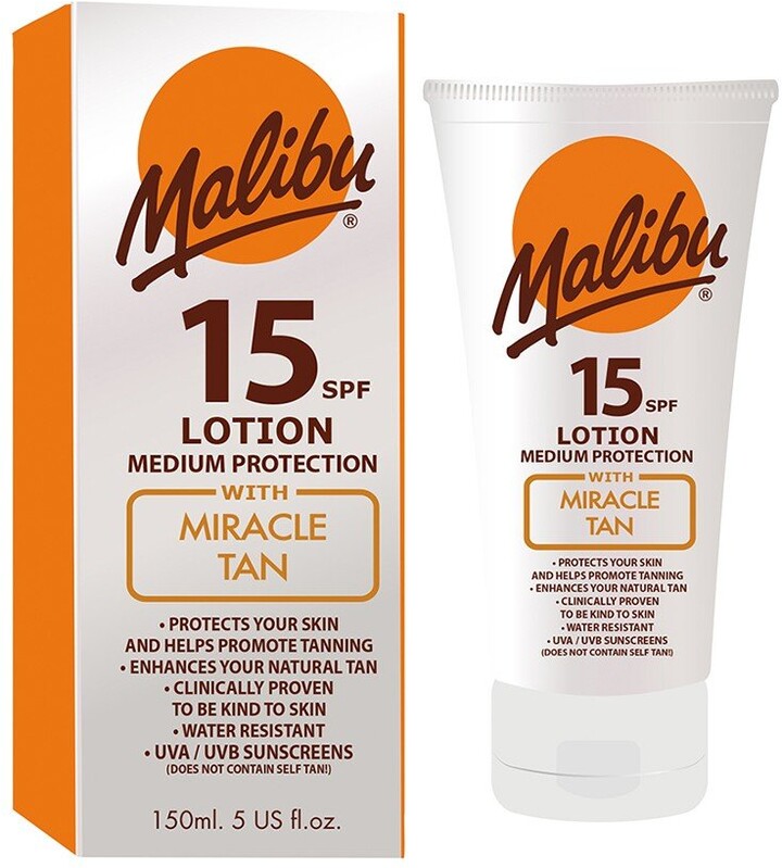 Malibu Sun Lotion With Miracle Tan Spf 15 150Ml - ShopStyle