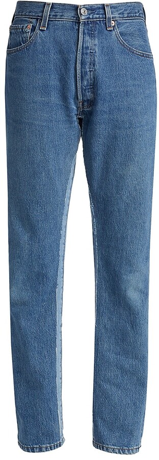 Balenciaga Two-Tone Straight Leg Jeans - ShopStyle