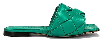 Bottega Veneta Lido Flat Sandals in Teal - ShopStyle