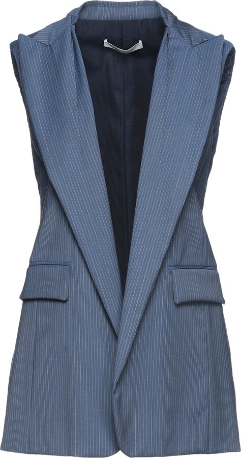 Cédric Charlier Suit Jacket Slate Blue - ShopStyle