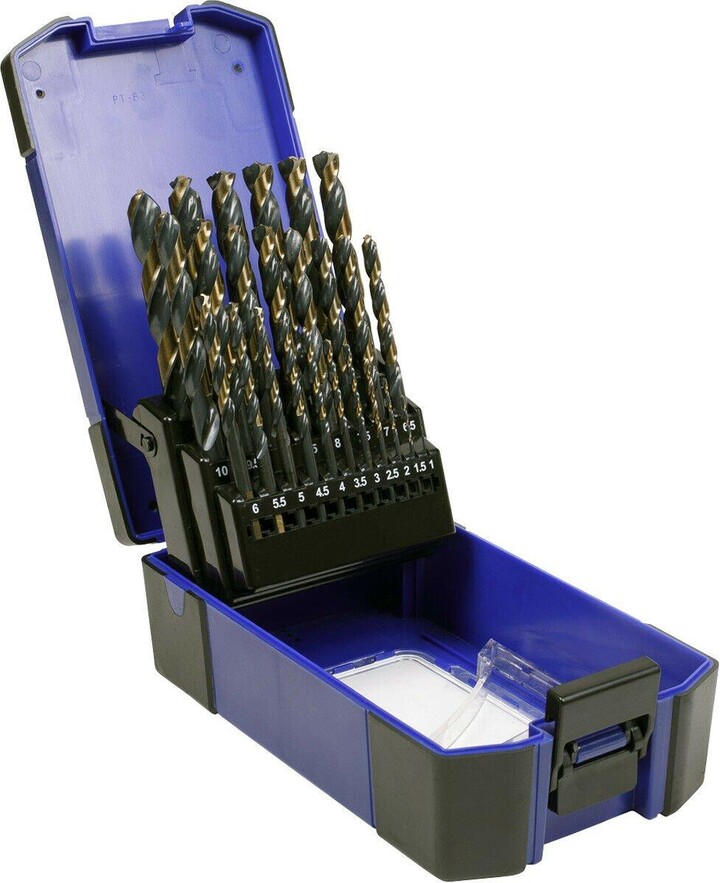 Loops 25 Piece HSS Tri-Point M2 Drill Bit Set - 1mm to 13mm Sizes ...