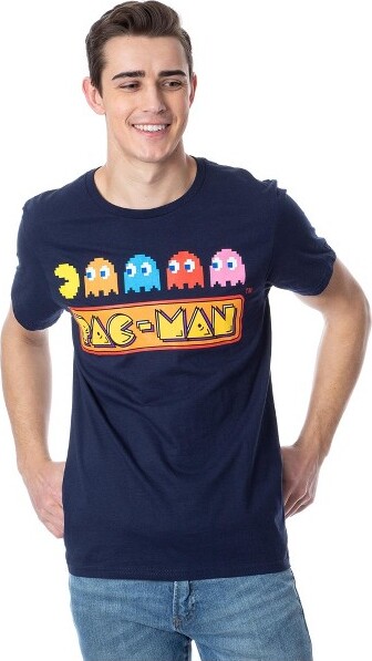 Seven Times Six Pac-Man Men' Claic Pac-Man and Ghot Logo T-Shirt ...