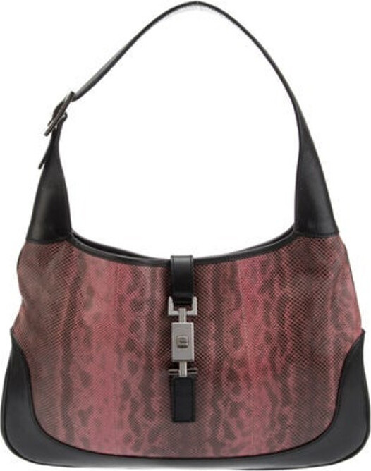 Gucci Lizard Jackie O Hobo Shoulder Bag - ShopStyle