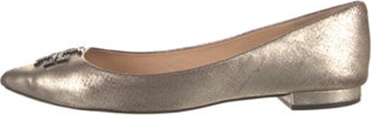 Tory Burch Signature Logo Leather - ShopStyle Ballet Flats