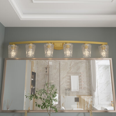 Willa Arlo Interiors Saratoga 6 - Light Bathroom Steel Dimmable Vanity ...