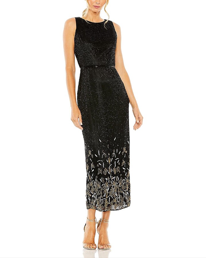Mac Duggal High Neck Embellished Column Dress - ShopStyle